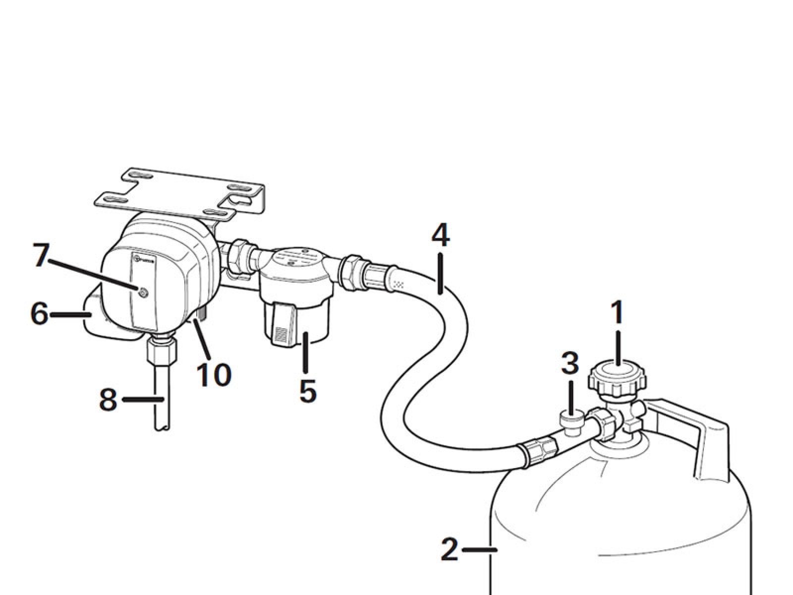 Regulator gaz pentru 1 butelie Truma MonoControl CS 30mbari G.36 -> 10 ...